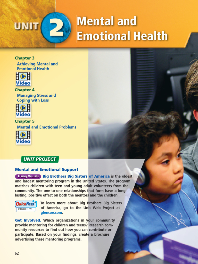CHP 3 Achieving Mentalemotional Health | PDF | Self Esteem | Identity ...