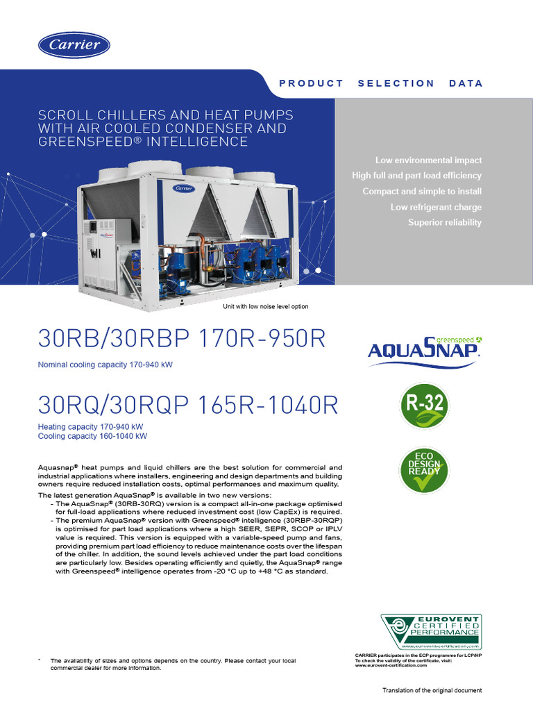 01 - 30RB - RBP - 30RQ - RQP - R32 - 165R - 1040R - Short - Version ...