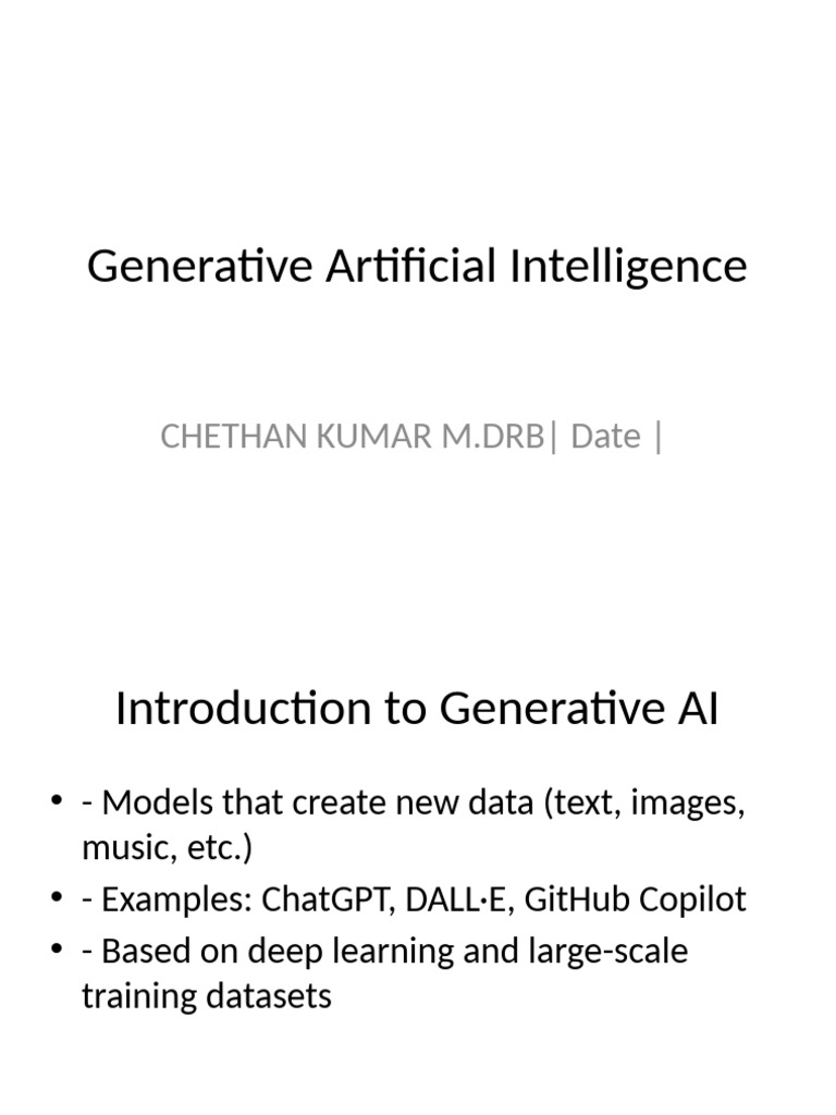Generative Ai Presentation Pdf
