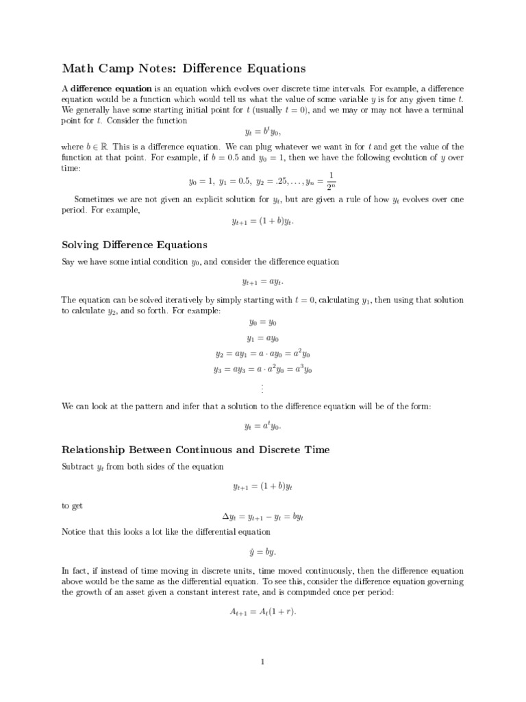 Difference_Equations | PDF | Mathematical Concepts | Mathematical Objects