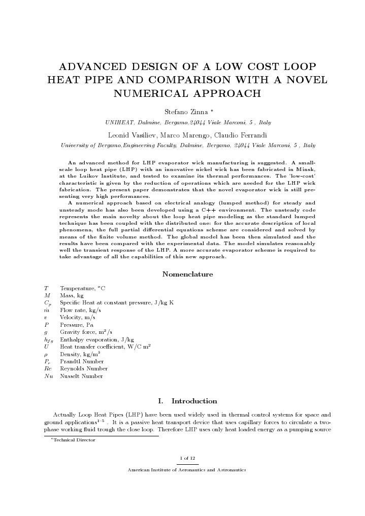 Low-Cost Loop Heat Pipe Design Advances | PDF | Heat Exchanger ...