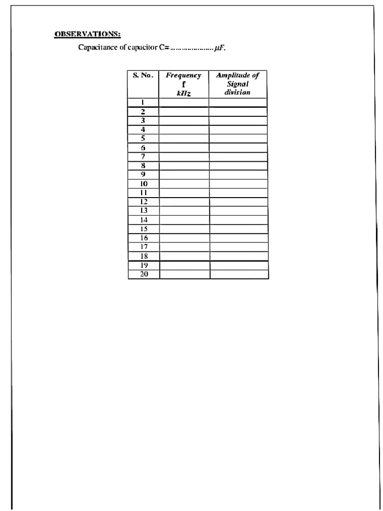 Observation Table | PDF