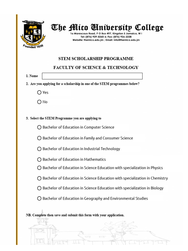 STEM Form | PDF