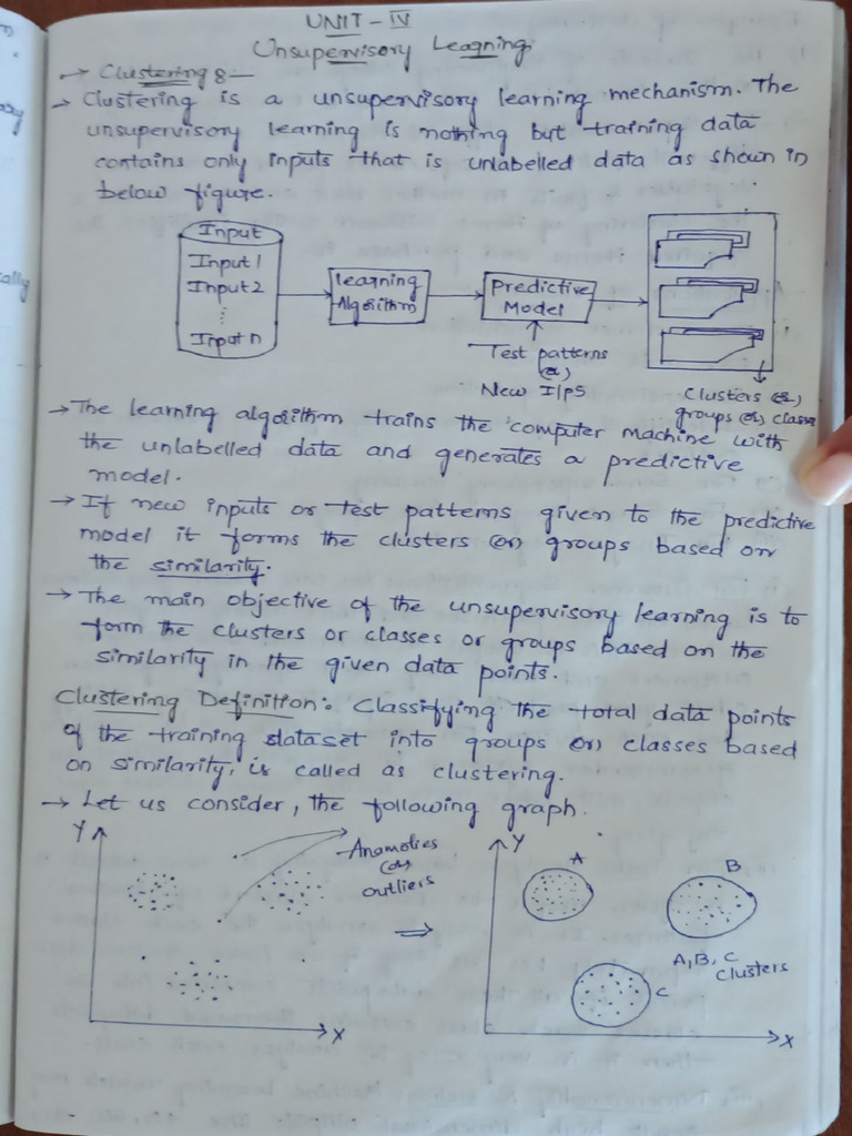 ML Unit 4 Hand Written Notes | PDF