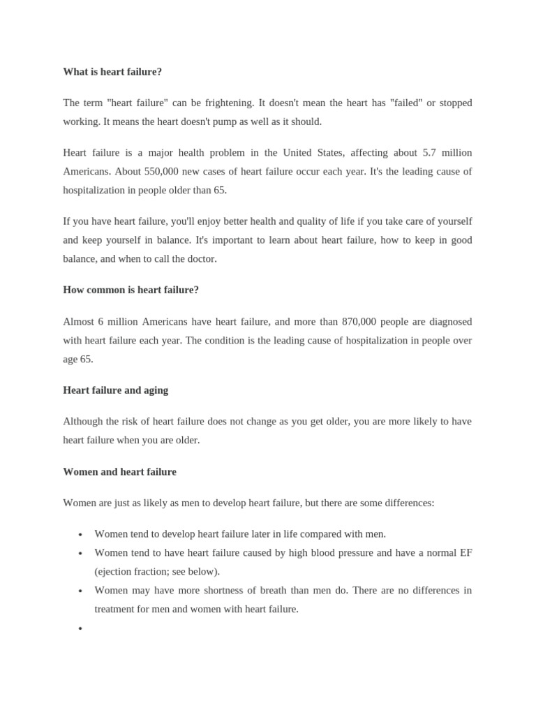 7-Heart Failure | PDF | Heart Failure | Ejection Fraction
