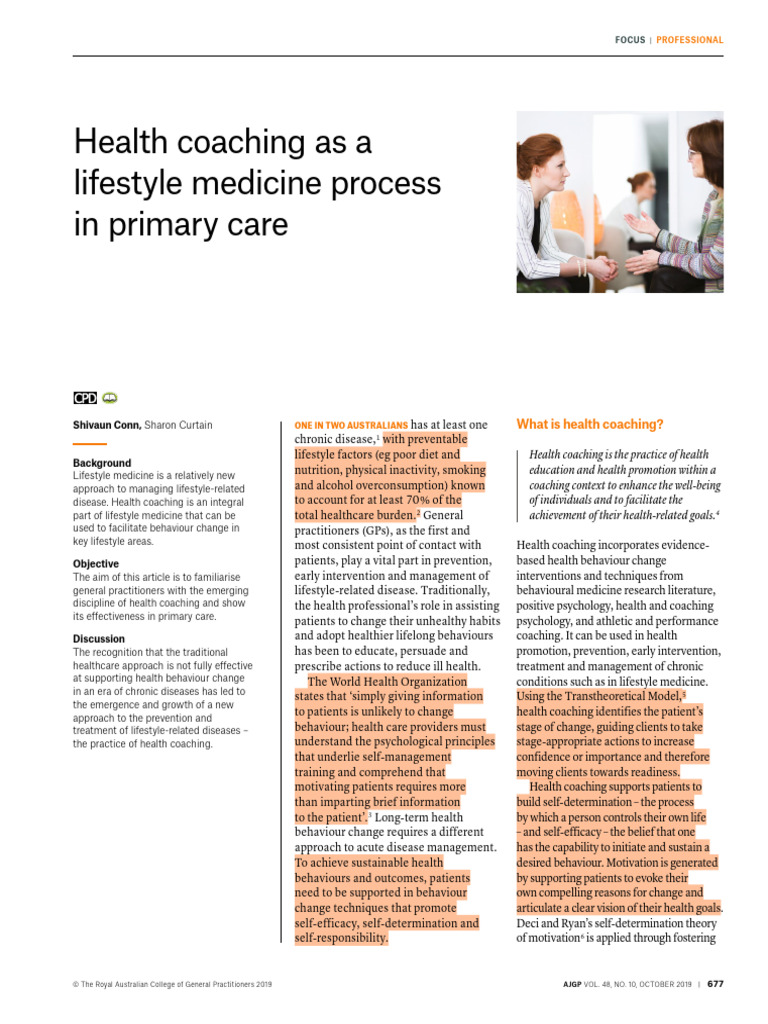Health Coaching in Primary Care | PDF | Health Care | Social Programs