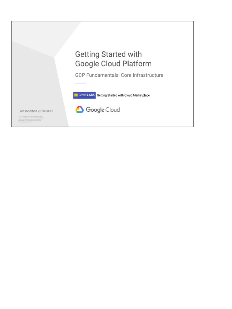 Getting Started With Google Cloud Platform - 2 | PDF