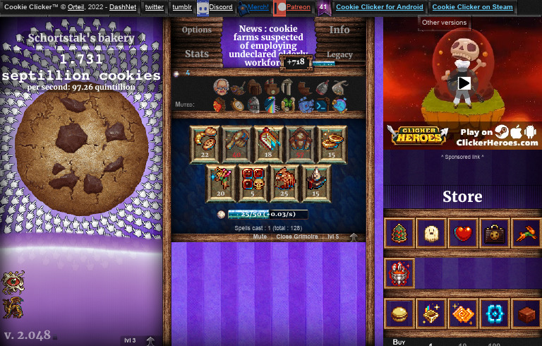 1.731 Septillion Cookies - Cookie Clicker | PDF