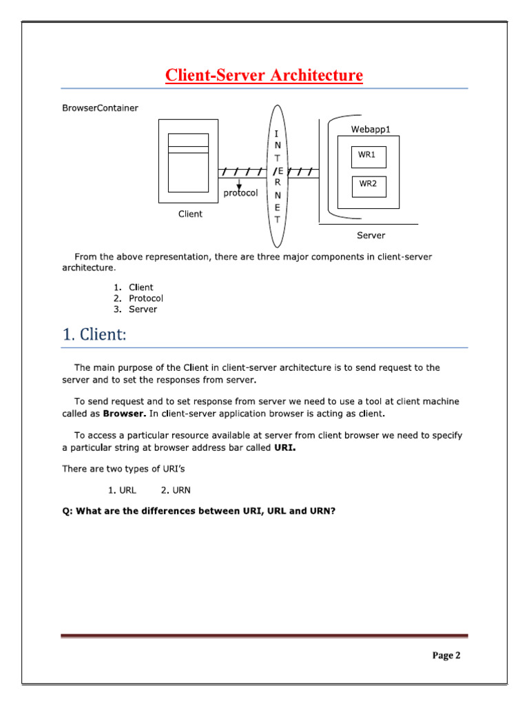 BMC 201 Unit 3 Client Server Architecture | PDF