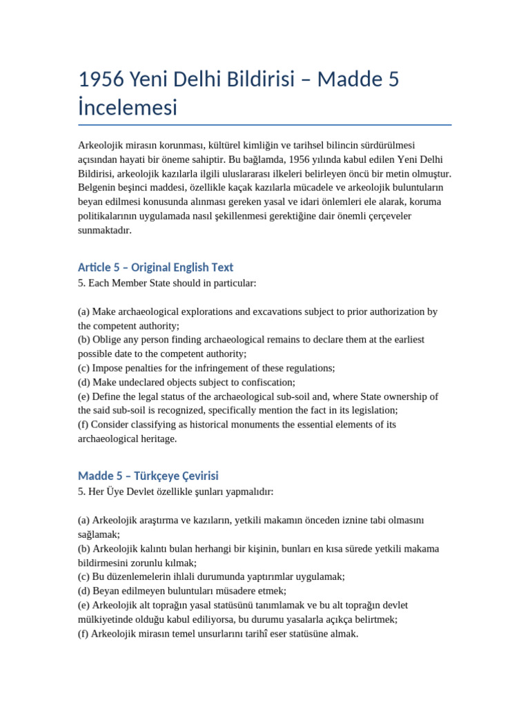 Yeni Delhi Madde 5 Incelemesi | PDF