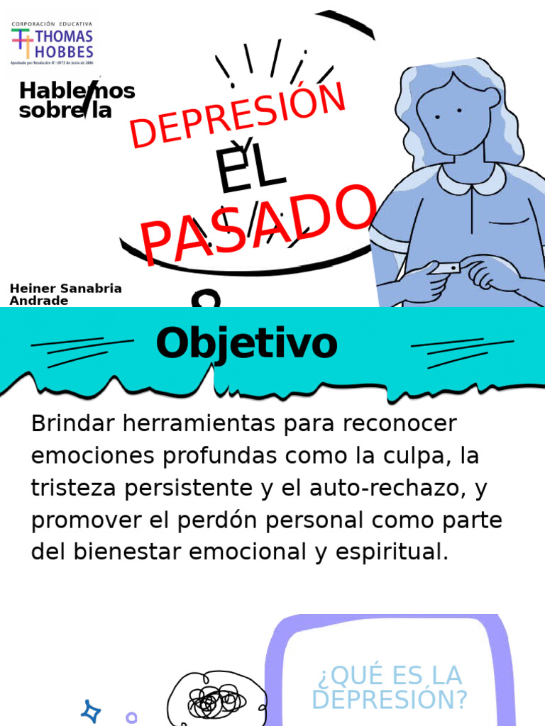 Presentacion Salud Mental Depresion Ansiedad Ilustrado Azul | PDF