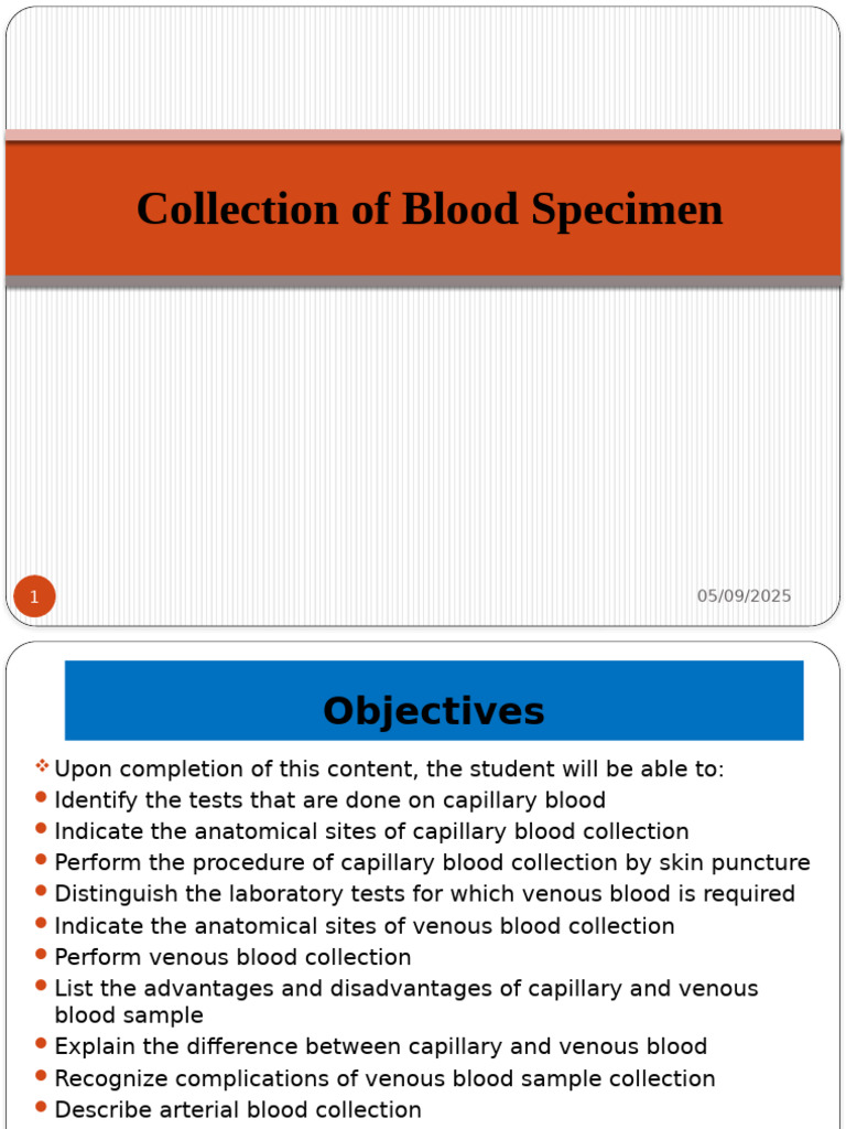 Collection of Blood Specimen | PDF | Vein | Blood
