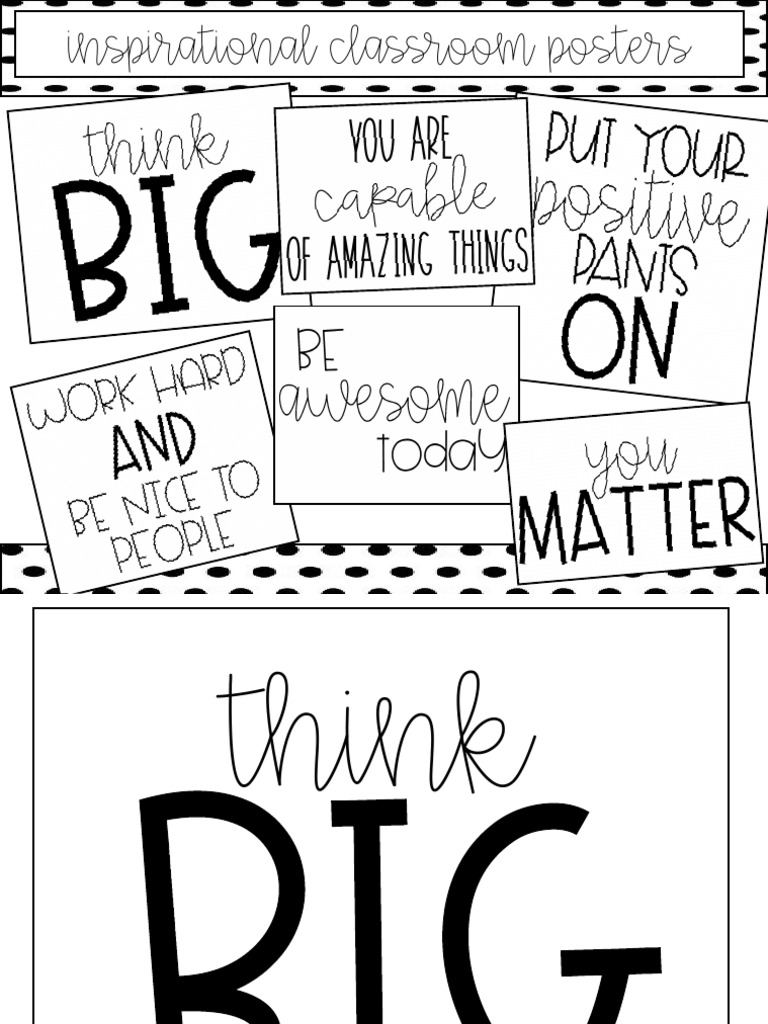 Inspirational Classroom Posters | PDF