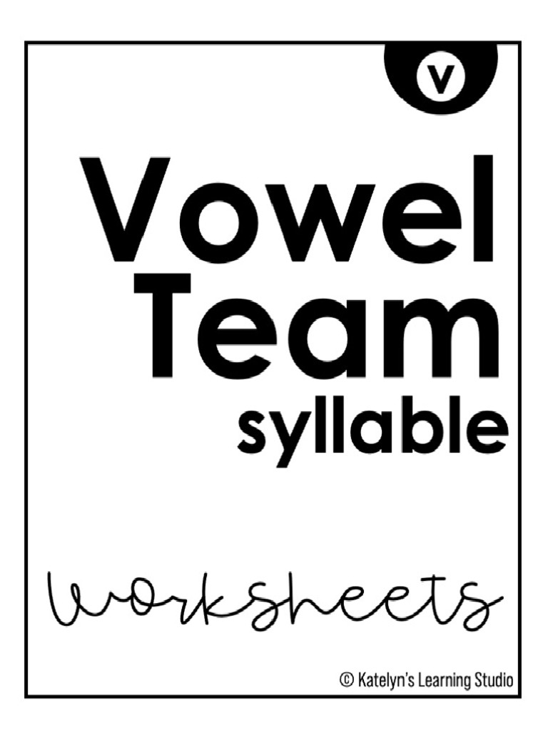 FLASHFREEBIEVowelTeamSyllablesWorksheetsandActivitiesNoPrep 1 | PDF