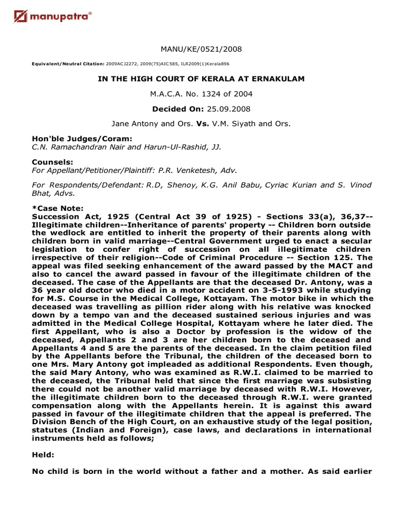 Jane Antony and Ors Vs VM Siyath and Ors 25092008 K080516COM963513 ...