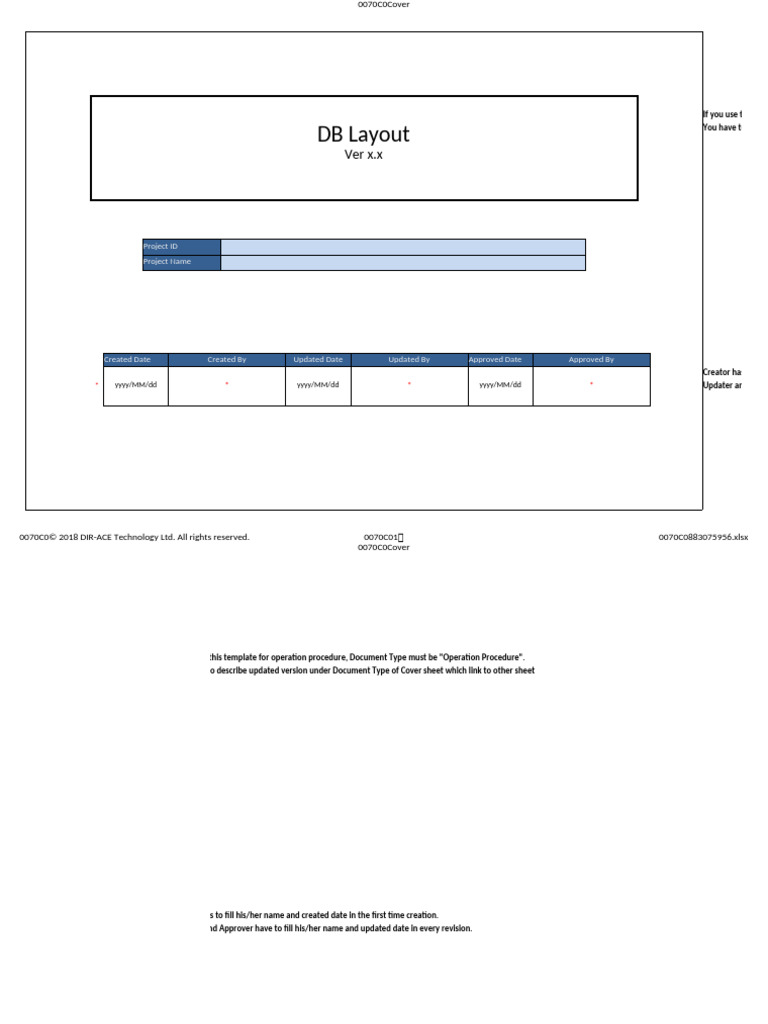 (ProjectID) DB Layout (Version No.) | PDF | Data Management | Computer Data
