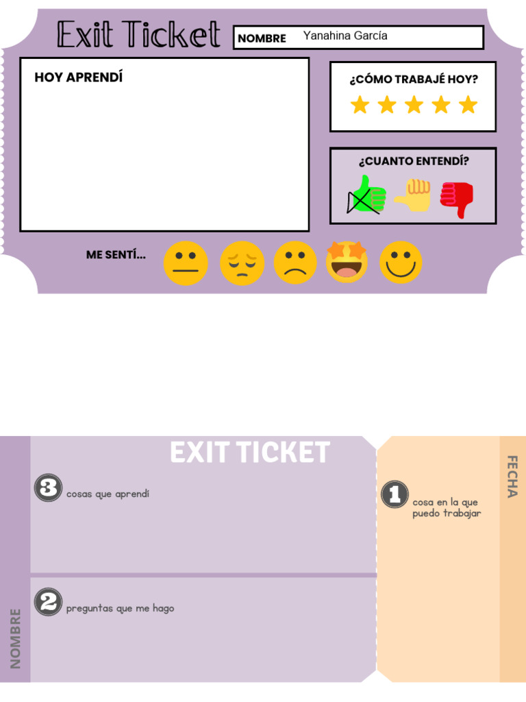 Exit Ticket | PDF