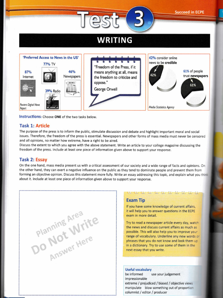 ecpe writing guide | PDF | News | Freedom Of The Press