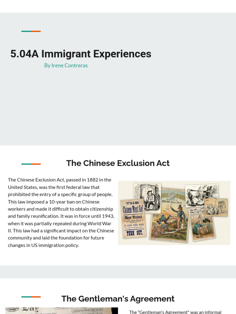 5.04A Immigrant Experiences | PDF | Immigration | Justice