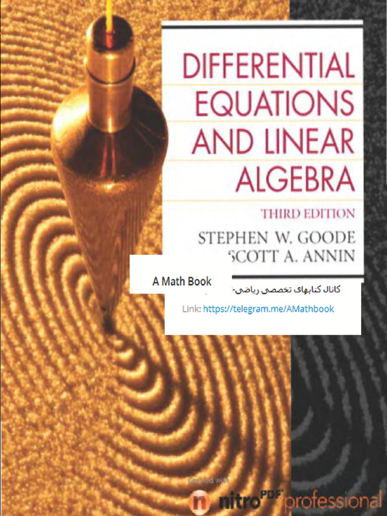 Differential Equations and Linear Algebra Stephen Goode & Scott | PDF