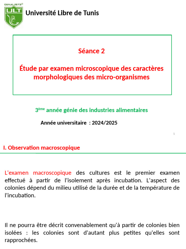Observation microscopique des micro-organismes | PDF | Bactéries à Gram ...