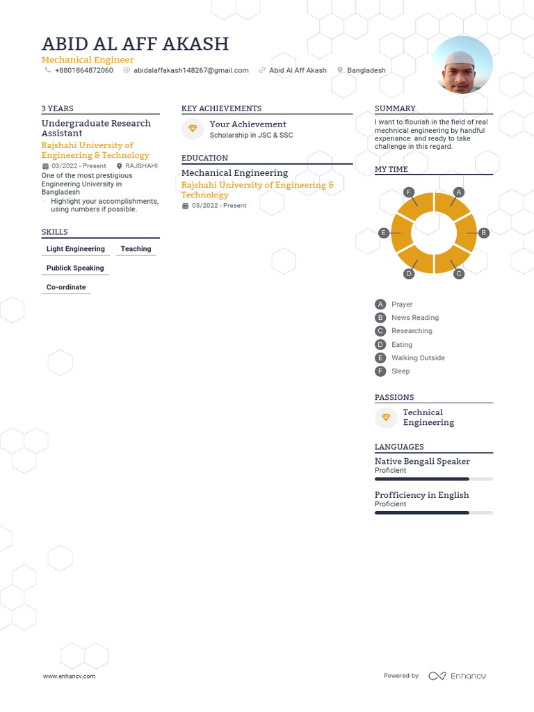 Abid Al Aff Akash Resume | PDF | Engineering