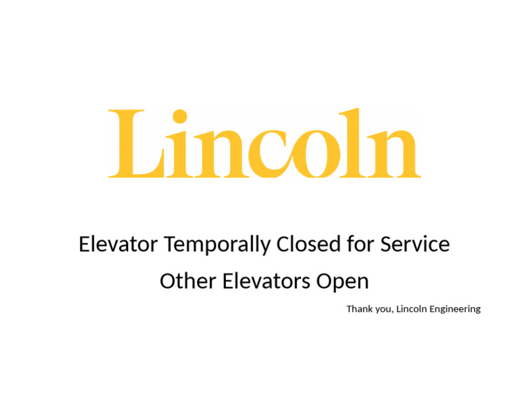 Elevator Temporally Closed Please Use Stairs | PDF