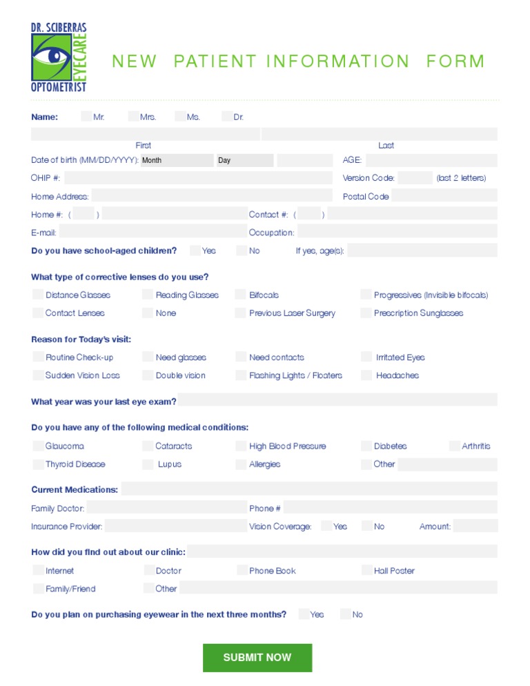 New Patient Information Form | PDF