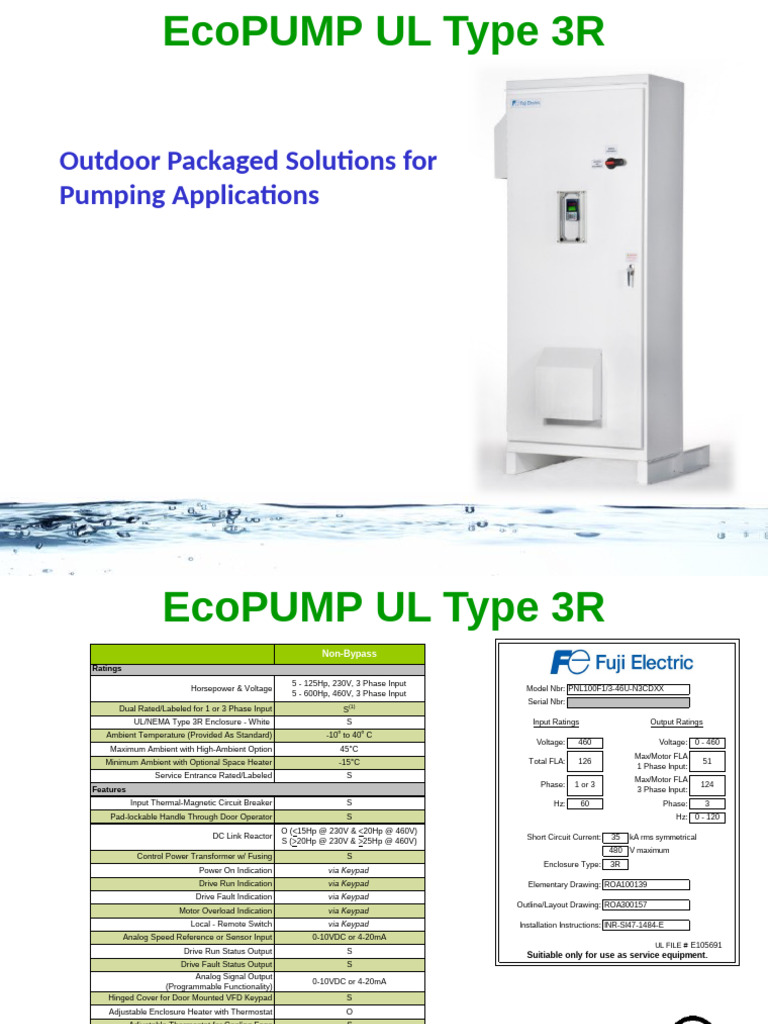 FRENIC-EcoPUMP Panel Presentation - r3b | PDF | Electricity | Electrical Engineering