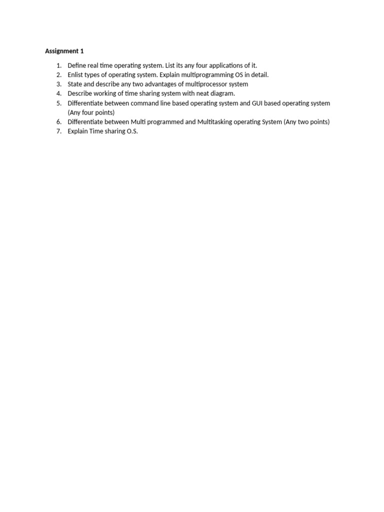 Real-Time and Multiprogramming OS Explained | PDF