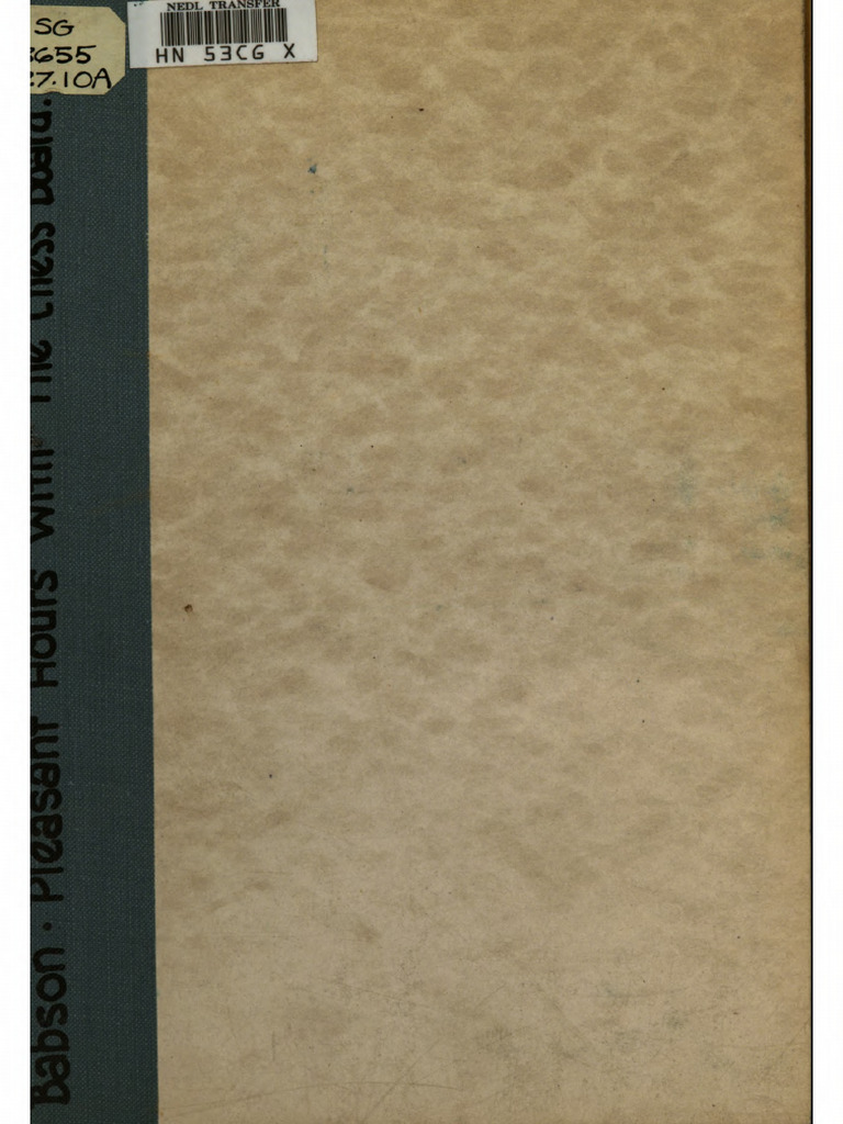 Babson Joszef - Pleasant Hours With The Chess Board, 1892-24p | PDF