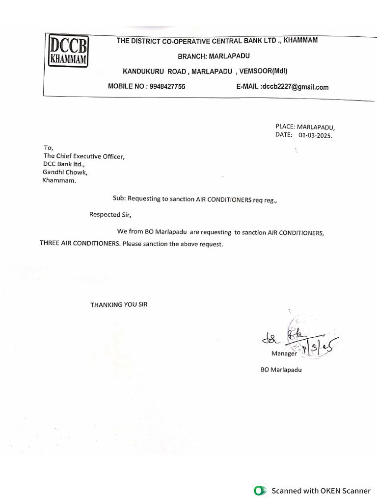Air Conditioner Request Letter | PDF