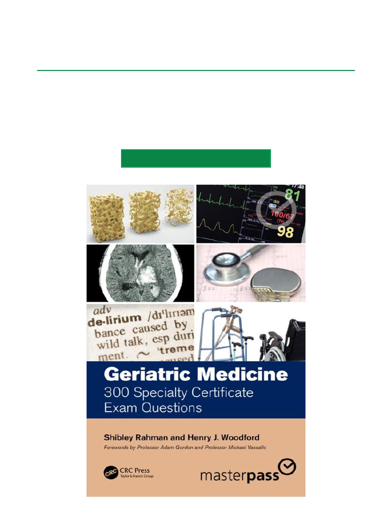 Geriatric Medicine 300 Specialty Certificate Exam Questions, 1st ...