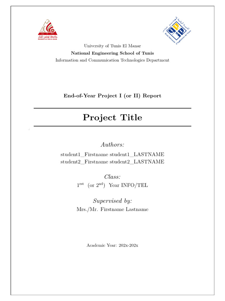 ENIT TIC Report Template | PDF | System | Product Lifecycle