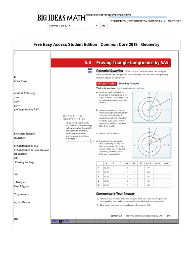 Free Easy Access Student Edition | PDF | Euclidean Geometry | Geometry