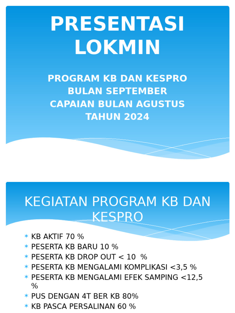 PPT KB DAN KESPRO BULAN SEPTEMBER 2024 | PDF
