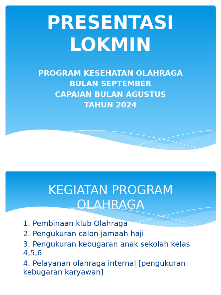 Ppt Lokmin Kesjaor Semptember Capaian Agustus 2024 | PDF