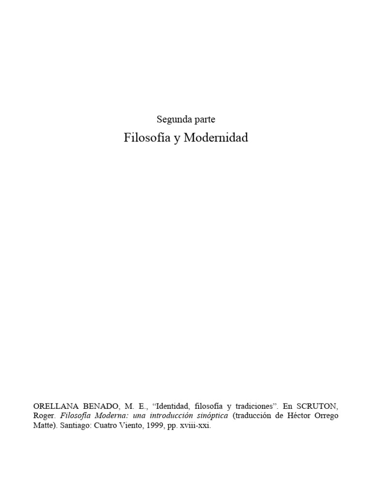 ORELLANA BENADO M.E. Identidad Filosofia y Tradiciones | PDF