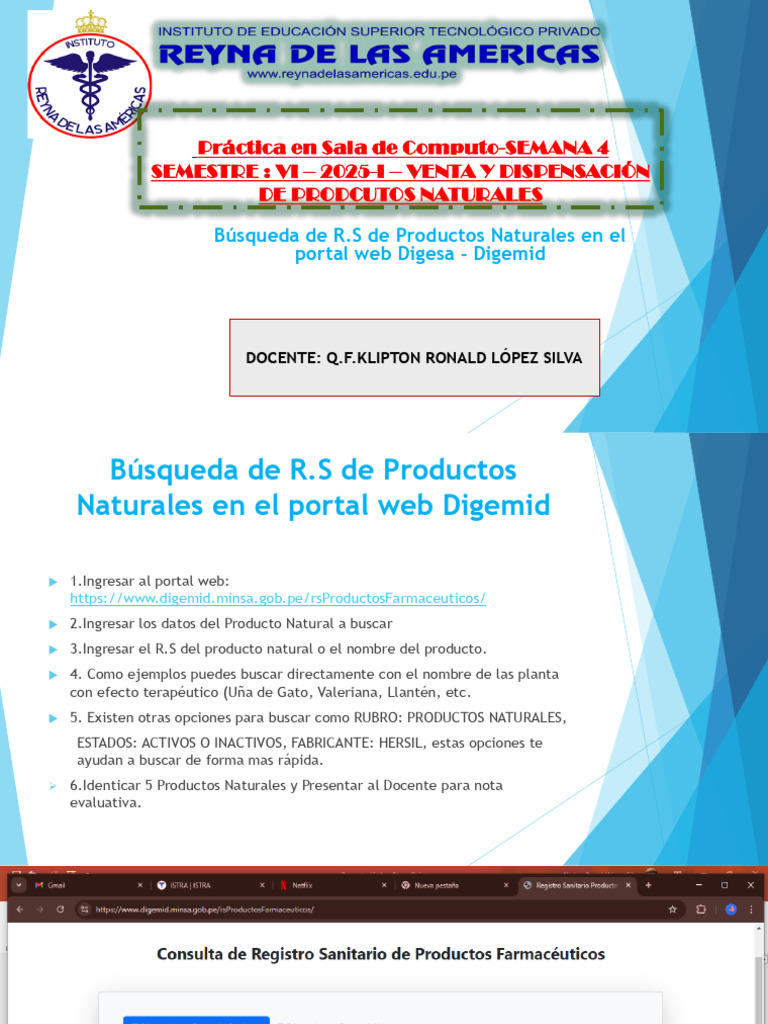 SEMANA_4__BUSQUEDA_DE_REGISTRO_SANITARIO_DE_PRODUCTOS_SANITARIOS_PRACTICA_SALA_DE_COMPUTO | PDF