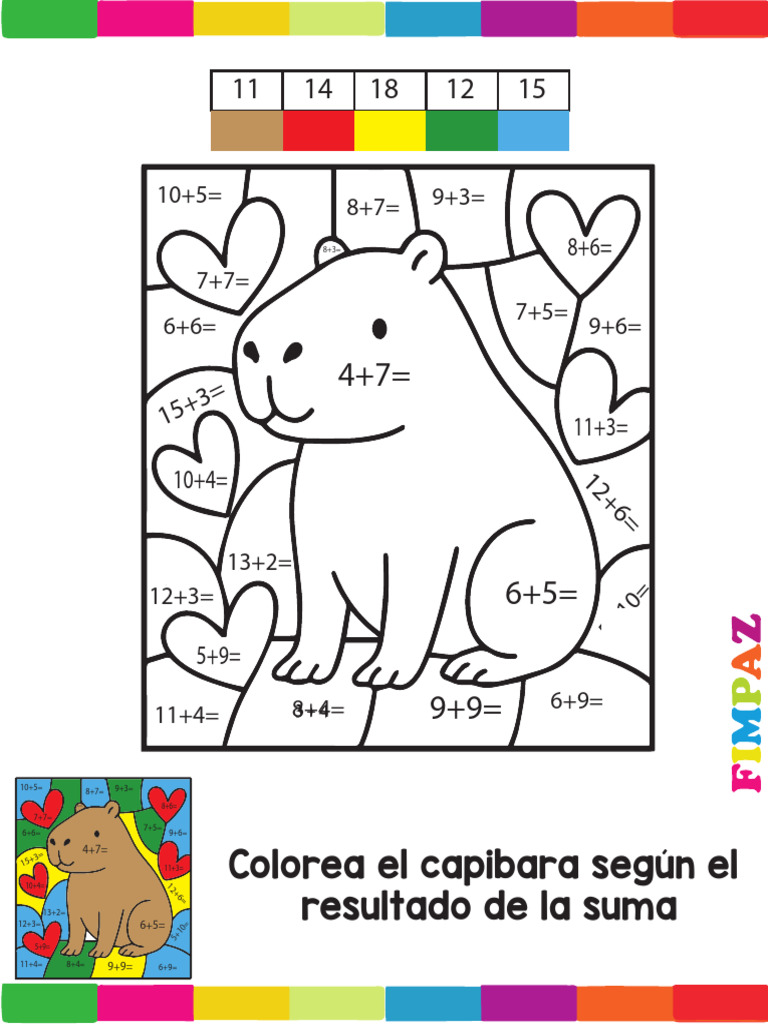 Sumas Con Capibara | PDF
