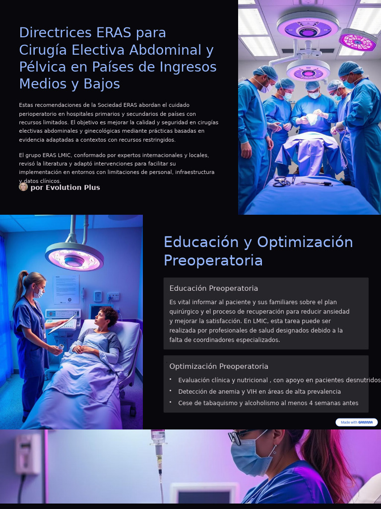 Guías ERAS para Cirugía en LMIC | PDF | VIH | Especialidades Medicas