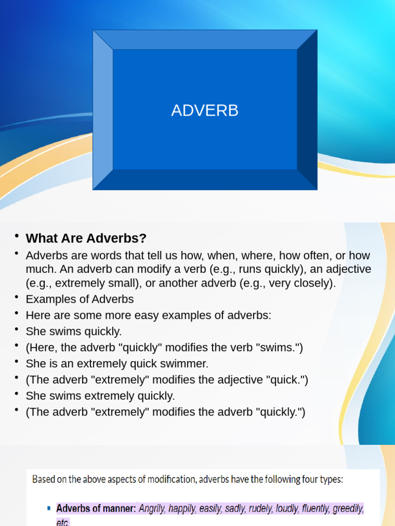 Adverbs Rules Powerpoint Presentation | PDF