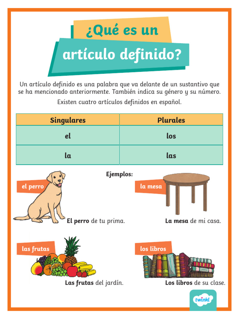 Color Póster - Artículos Definidos | PDF