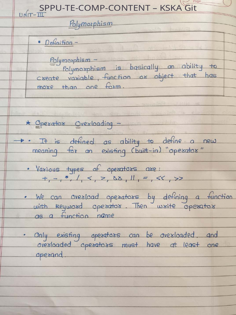 OOP - EnD-SEM (Important Notes) | PDF