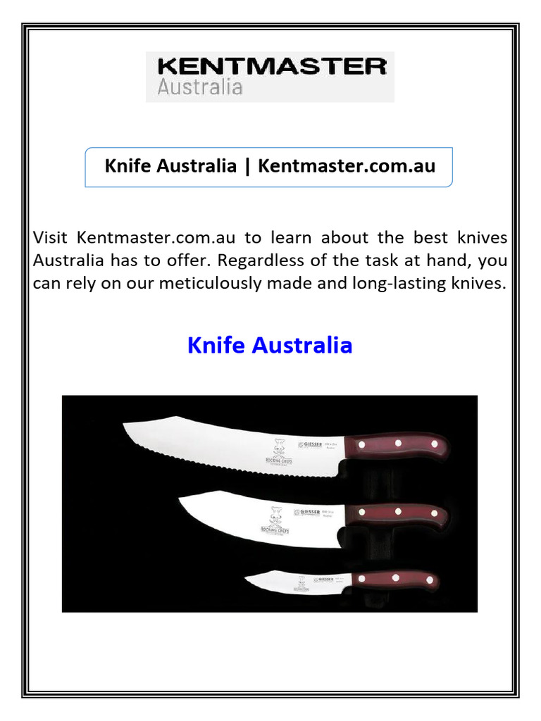 Knife Australia Kentmaster - Com.au | PDF