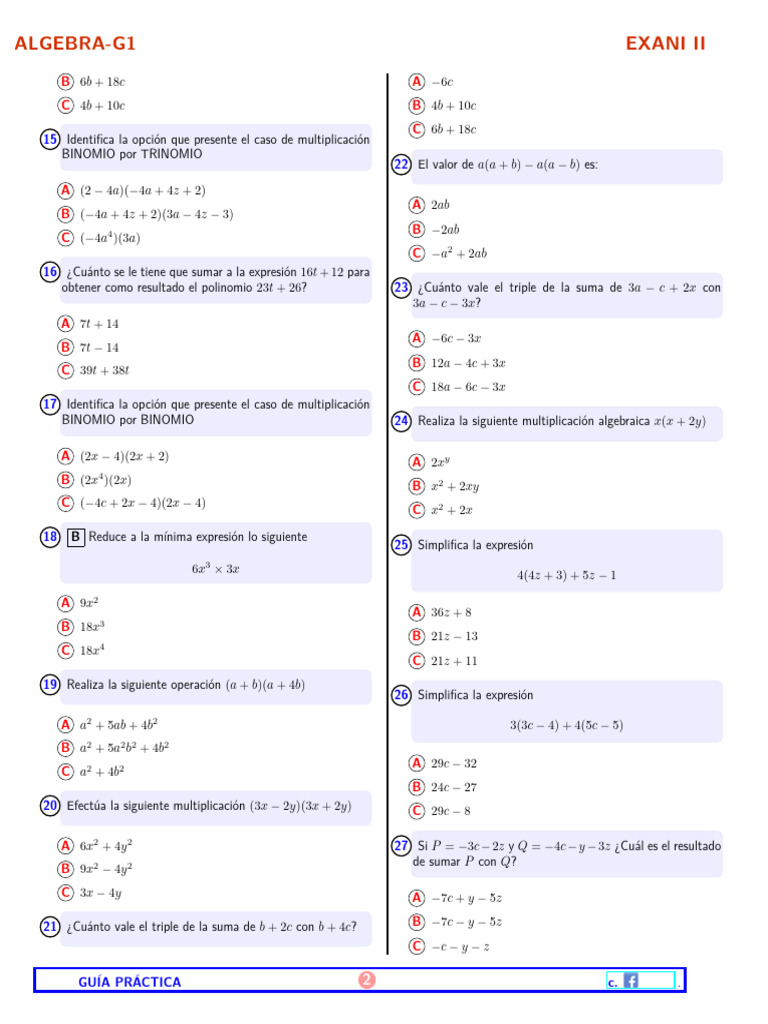 MATEMATICAS 2 2a | PDF | Álgebra abstracta | Álgebra