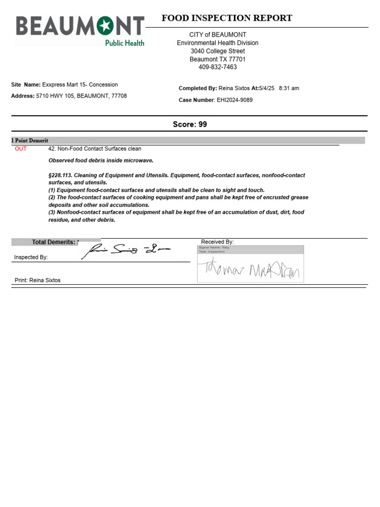 Exxpress Mart 15- Concession | PDF