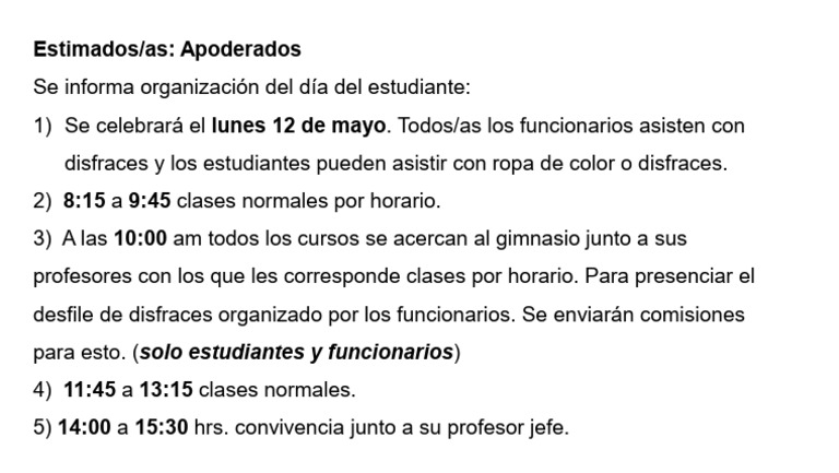 Dia Del Estudiante | PDF