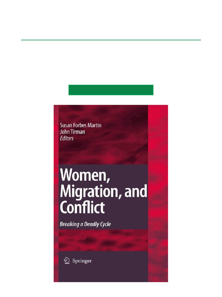 Women, Migration, and Conflict Breaking A Deadly Cycle 1st Edition PDF ...
