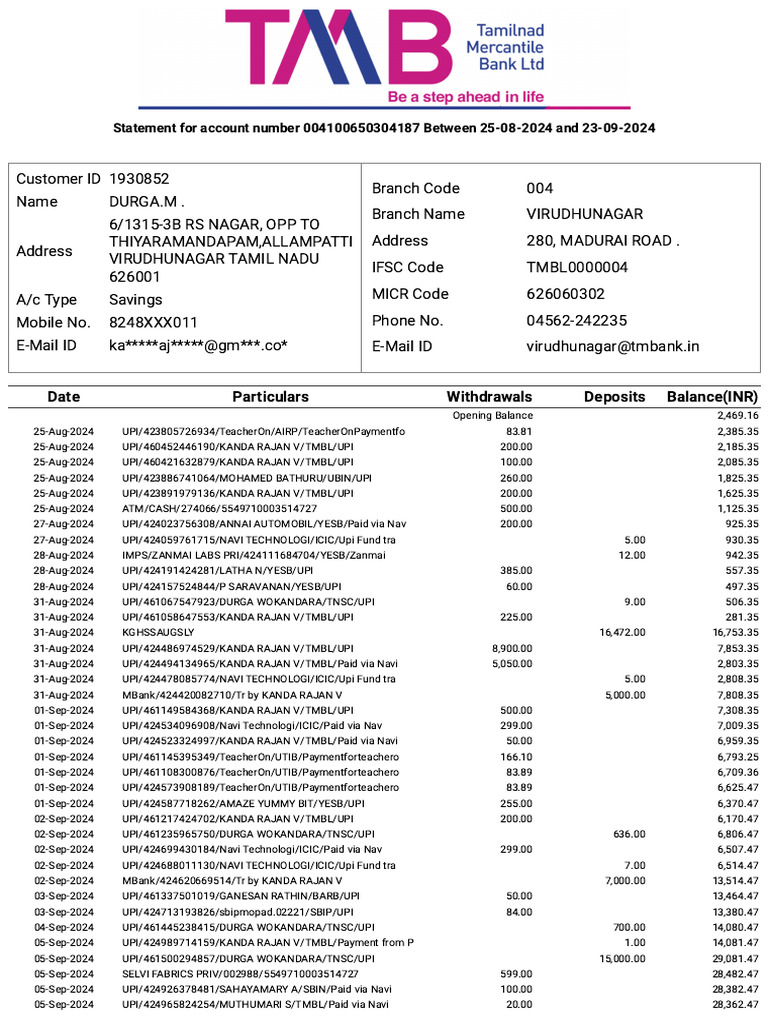 TMB ST | PDF | Services (Economics) | Financial Services